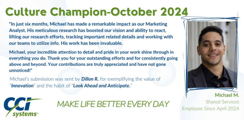 Communication Network Service Support With CCI Systems